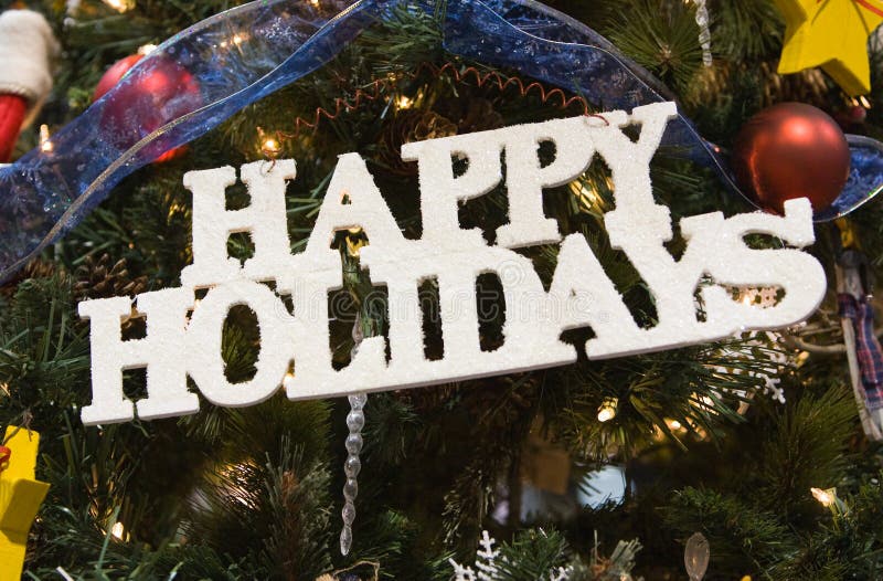 Happy Holidays Sign stock photo. Image of sign, christmas - 7464452
