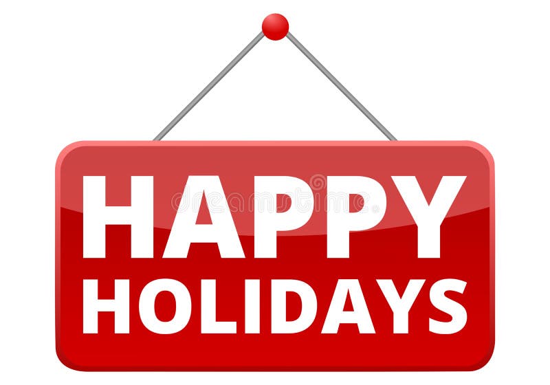 Happy Holidays Icons Set with Long Shadow Stock Vector - Illustration ...