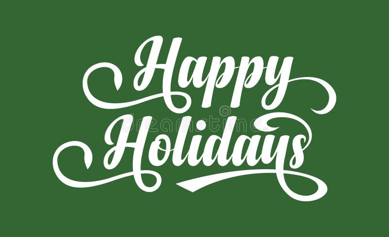 Happy Holidays text stock vector. Illustration of xmas - 105490770