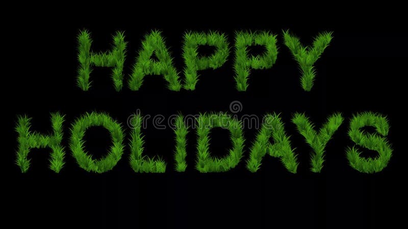 Happy Holidays Text with Fire Effect on Plain Black Background Stock ...