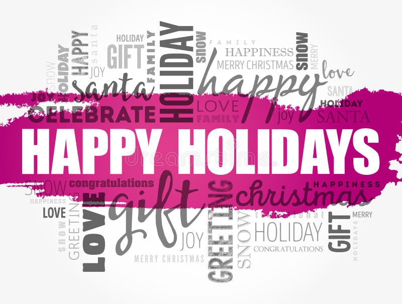 Happy Holidays Word Art Stock Illustrations – 3,109 Happy Holidays Word ...