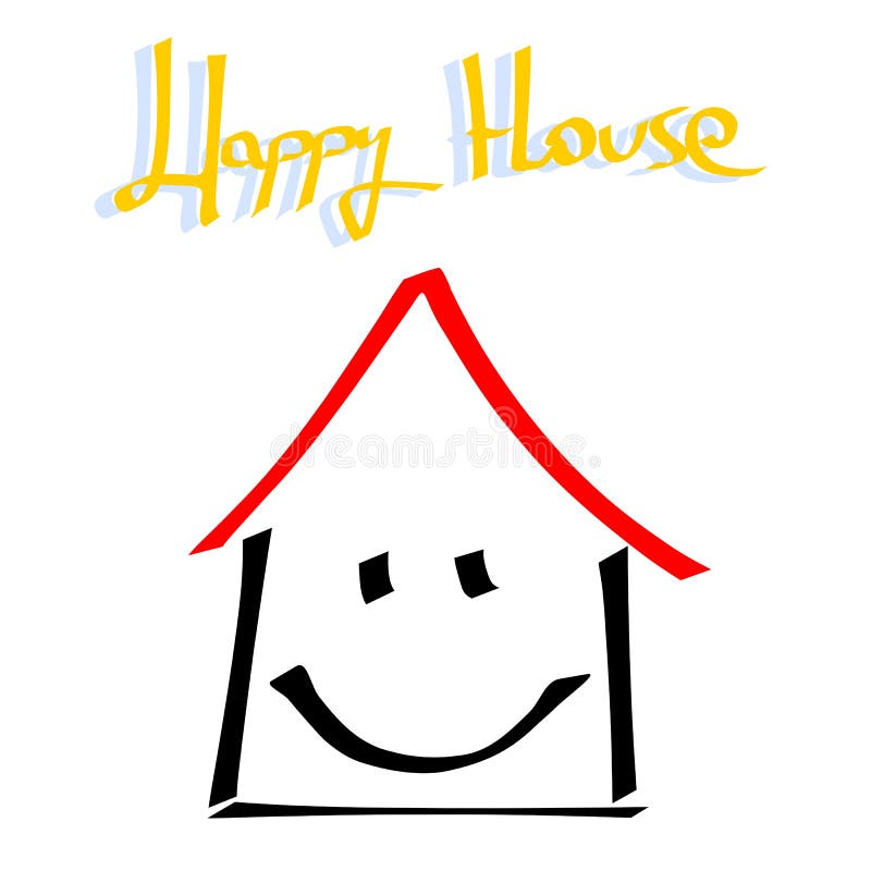 Happy House stock illustration. Illustration of smiling - 8034485