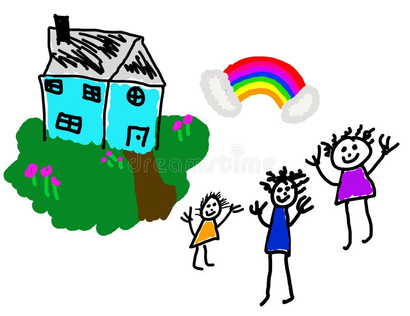 Drawing Happy Family Rainbow Stock Illustrations – 1,627 Drawing Happy ...