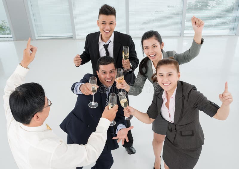 Cheerful Business People Celebrating a Sucess Stock Image - Image of ...