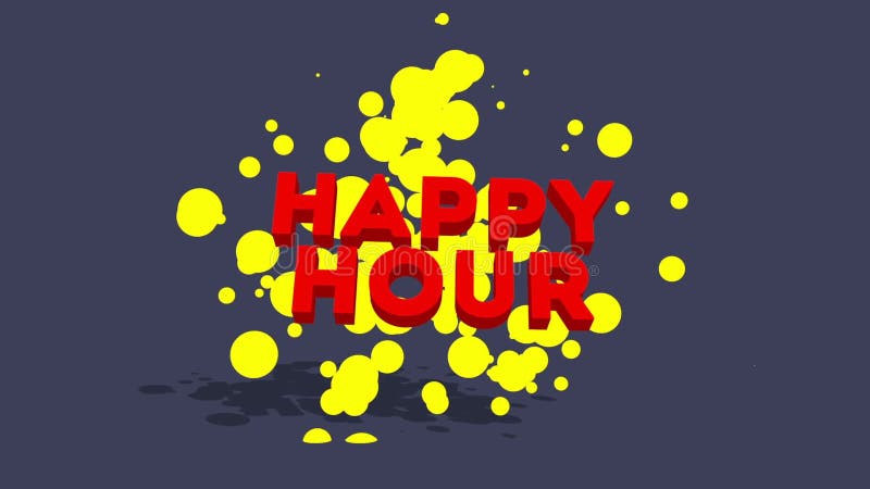 Happy Hour Abstract Text Display. Title Animation. Stock Footage ...