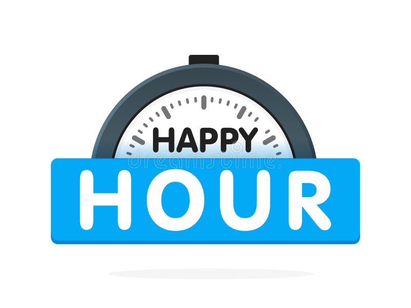 Happy Hour Alarm Clock Design, Vector Illustration Stock Vector ...
