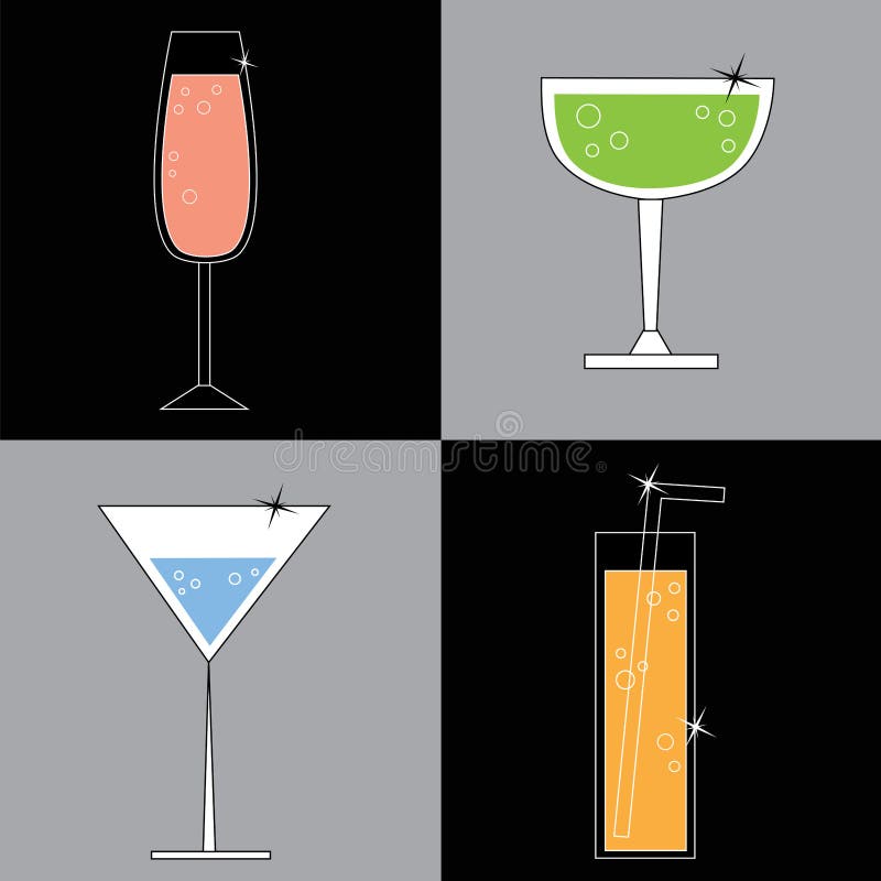 Happy Hour stock vector. Illustration of beverages, drinks - 38121044
