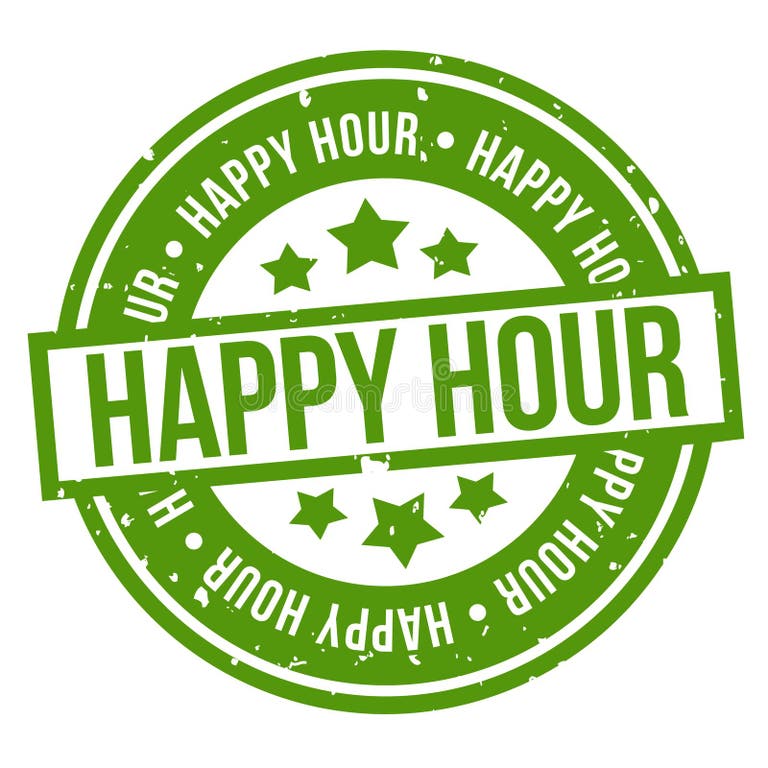 Happy Hour Badge. Eps 10 Vector Stock Vector - Illustration of label ...