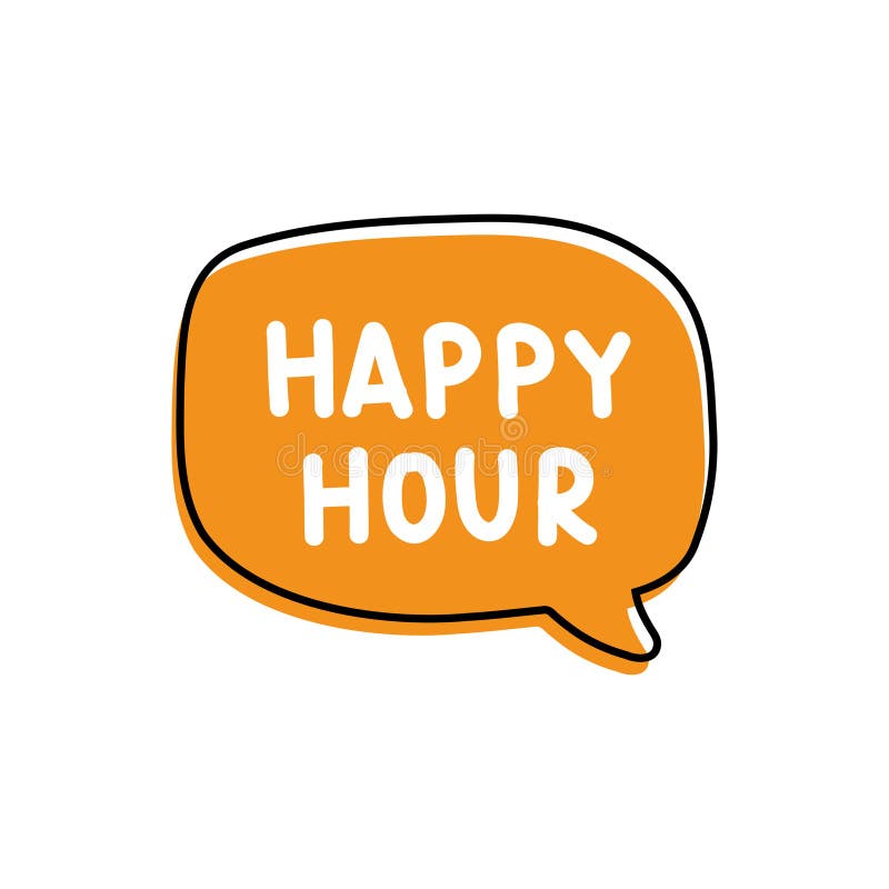 Happy Hour. Badge, Icon, Logo Vector Design Illustration on White ...