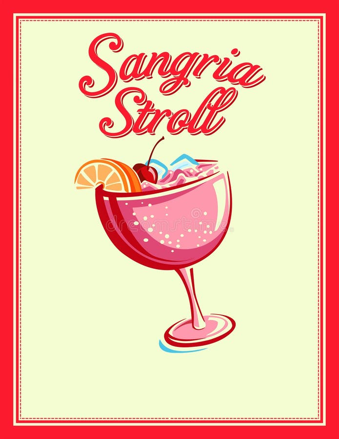 Happy Hour Cocktail Background Stock Illustration - Illustration of ...