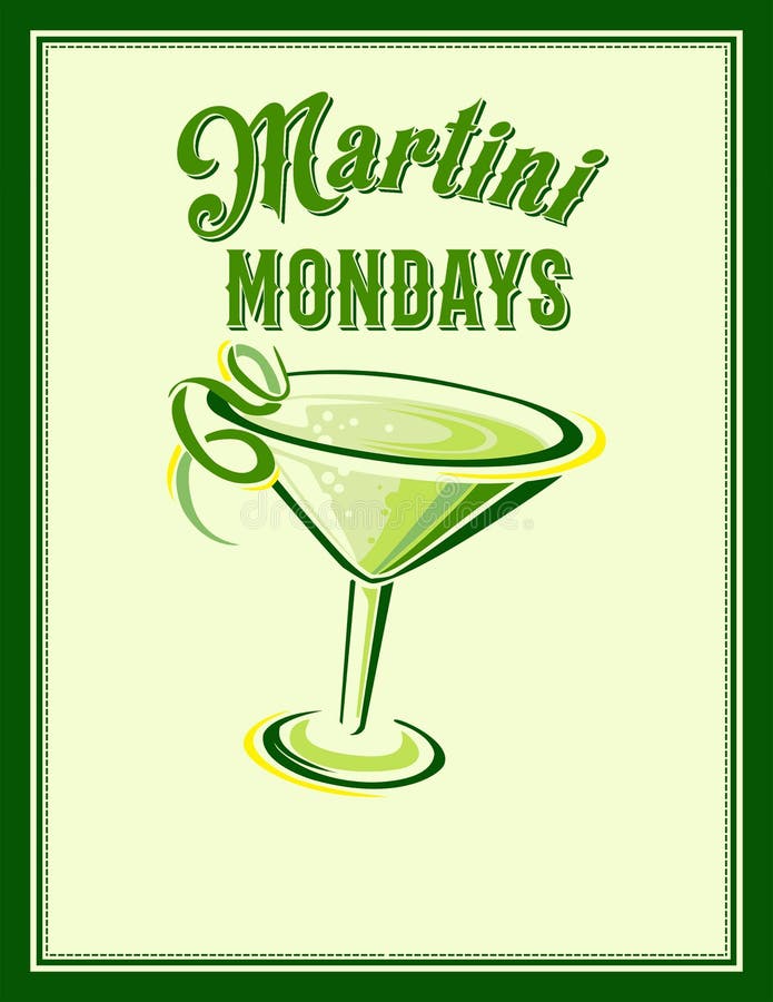 Happy Hour Cocktail Background Stock Illustration - Illustration of ...