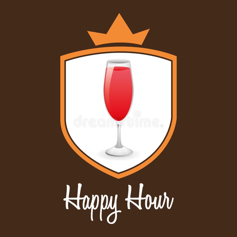 Happy hour design stock vector. Illustration of party - 47639965