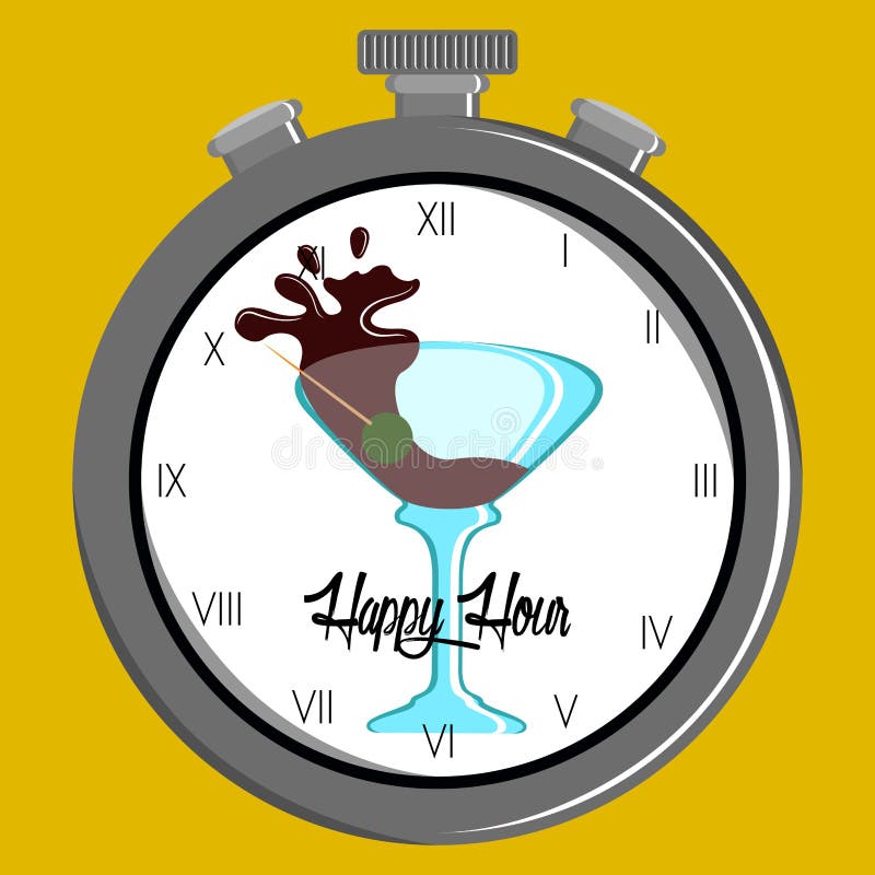 Happy hour poster stock vector. Illustration of offer - 132937719