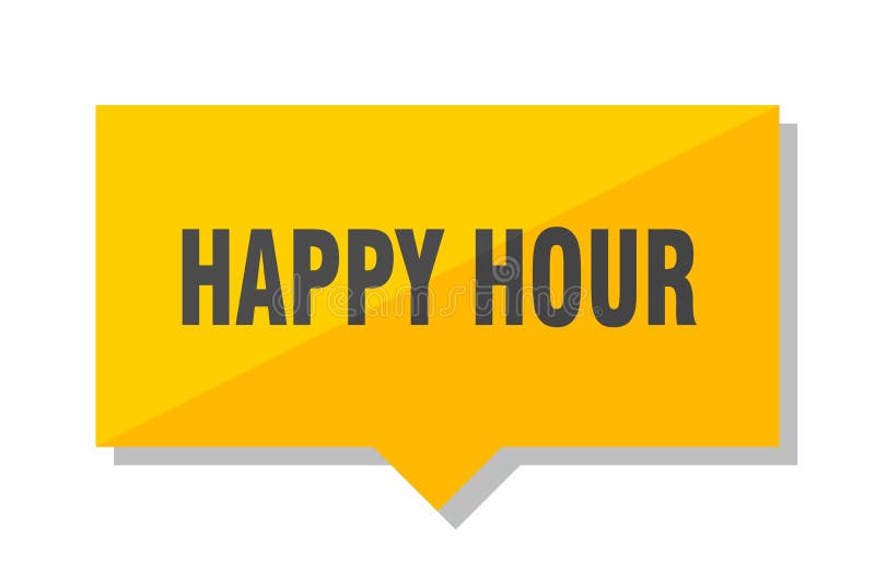 Happy hour price tag stock vector. Illustration of notice - 117580954