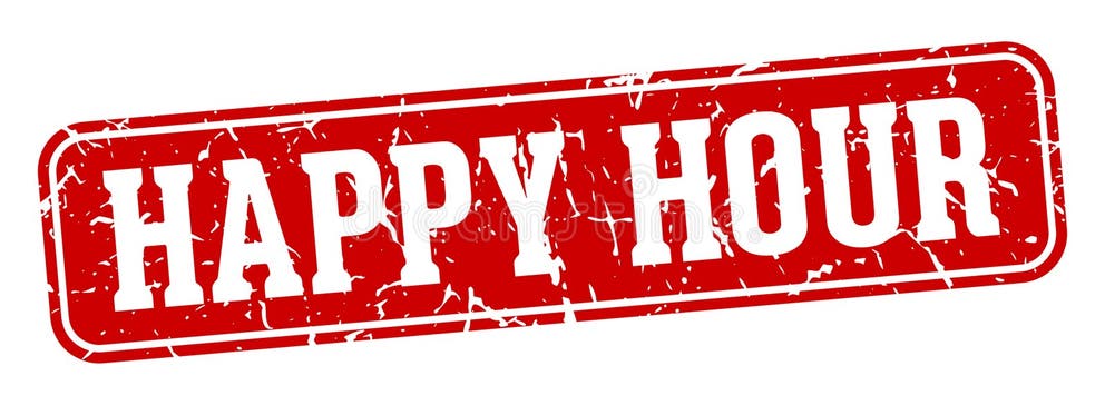 Happy Hour Rectangular Sign. Happy Hour Stamp Stock Vector ...