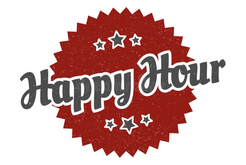 Happy Hour Sign. Happy Hour Vintage Retro Label Stock Vector ...