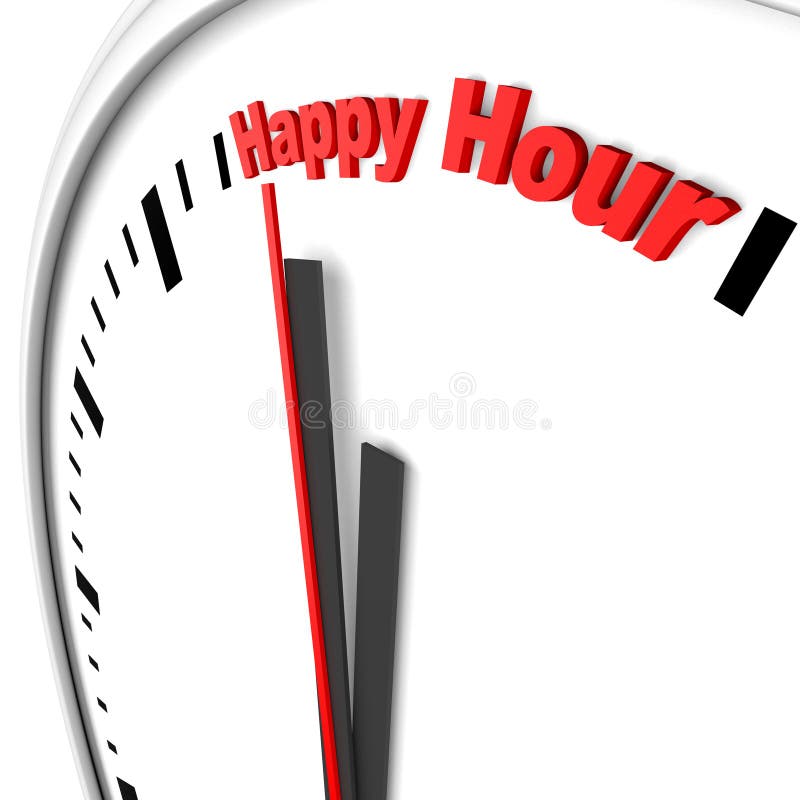 Happy hour stock illustration. Illustration of white - 31196385