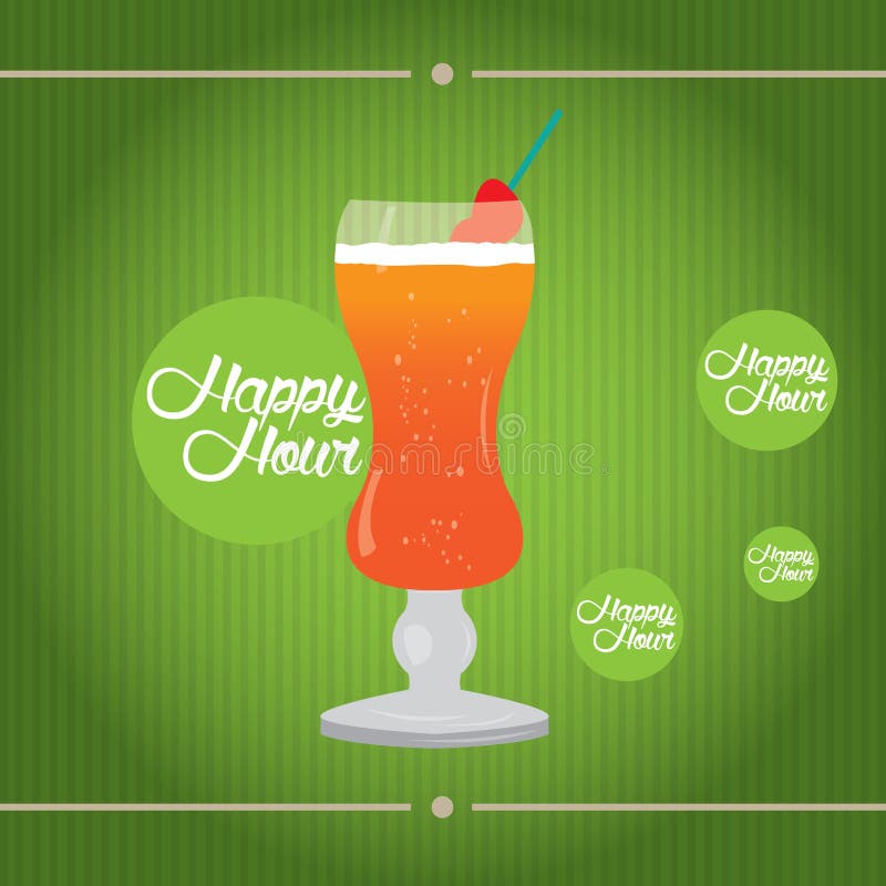 Happy hour stock illustration. Illustration of martini - 80037268