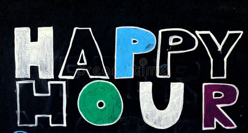 Happy Hour Chalk Stock Illustrations – 114 Happy Hour Chalk Stock ...