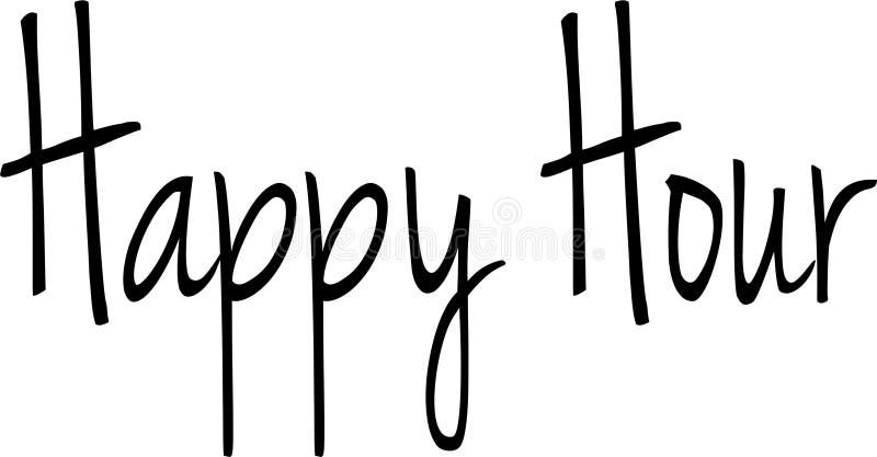 Happy Hours Phase on Abstract Black Background Stock Vector ...