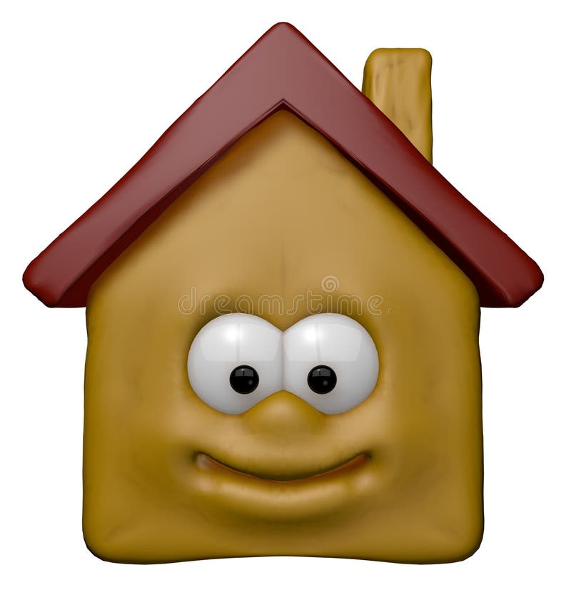Happy house stock illustration. Illustration of funny - 23387703