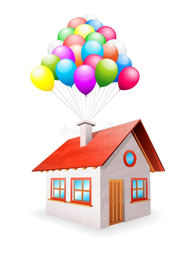 Happy house stock illustration. Illustration of cute - 41555432