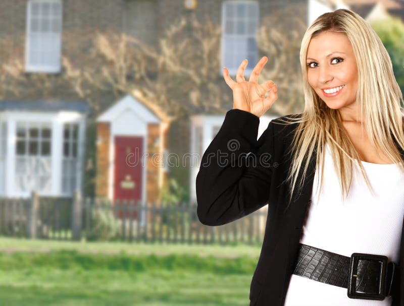 Happy housing agent stock photo. Image of happy, property - 2416628