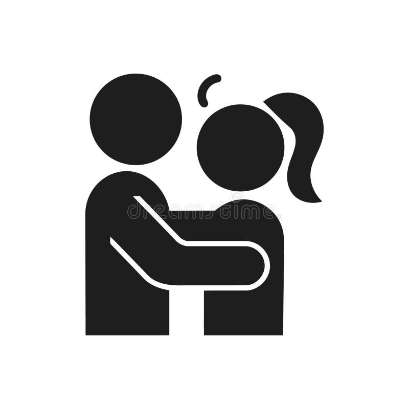 Happy Hug Icon stock vector. Illustration of happy, icon - 361856504