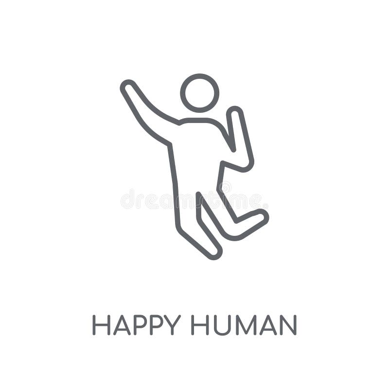 Positive Human Linear Icon. Modern Outline Positive Human Logo C Stock ...