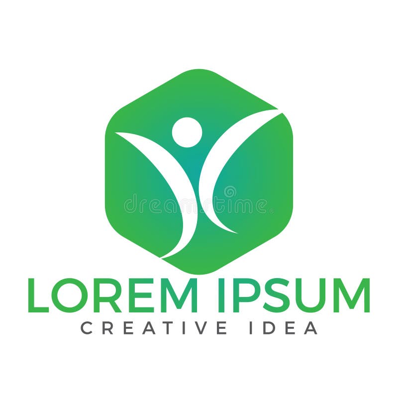 Happy Human logo design. stock vector. Illustration of health - 100492394