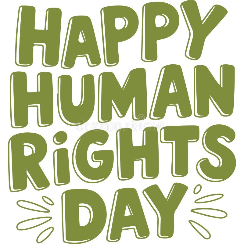 Happy Human Rights Day Graphic Stock Vector - Illustration of rights ...
