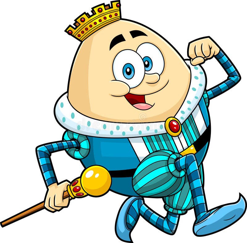 Happy Humpty Dumpty King Egg Cartoon Character Running Stock Vector ... Happy Humpty Dumpty King Egg Cartoon Character Running Stock Vector ...