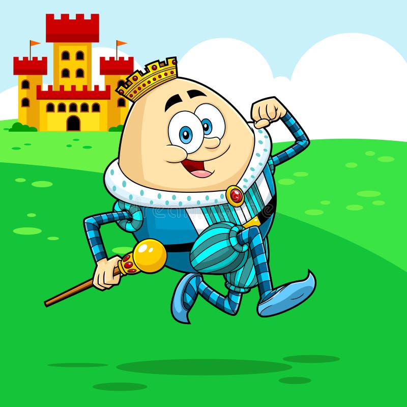 Happy Humpty Dumpty King Egg Cartoon Character Running Stock Vector ... Happy Humpty Dumpty King Egg Cartoon Character Running Stock Vector ...
