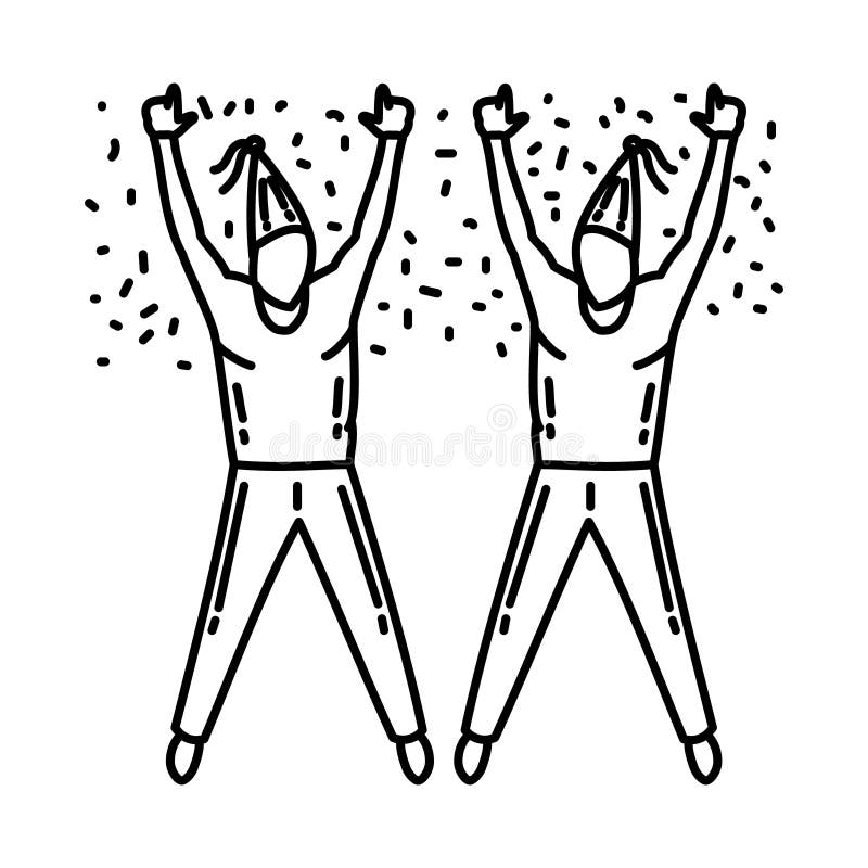 Happy Icon. Doodle Hand Drawn or Outline Icon Style Stock Vector ...