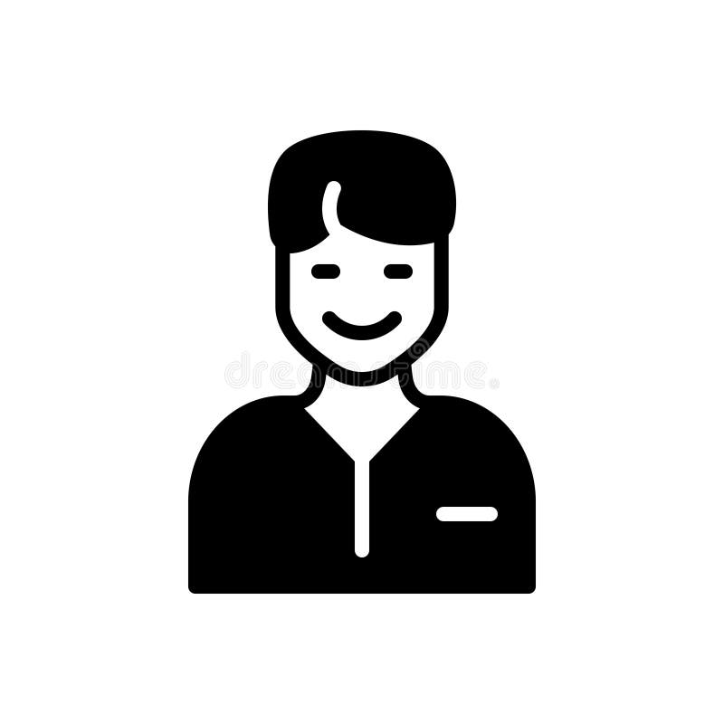 Black Solid Icon for Happy, Fain and Blissful Stock Illustration ...