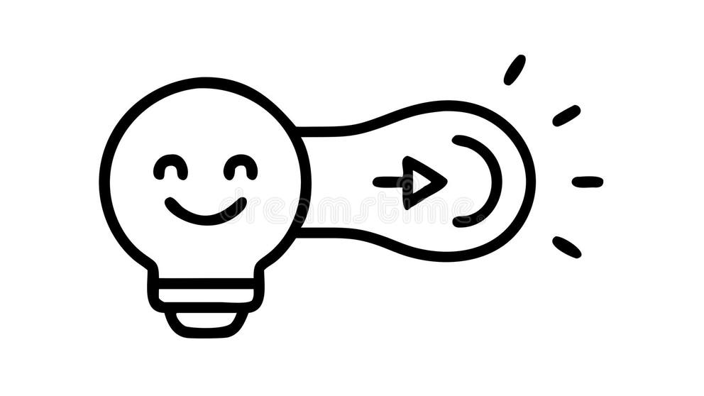 Happy Idea Concept, Positive Innovation Solution, Vector Design ...