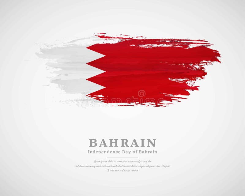 Happy Independence Day of Bahrain with Artistic Country Flag Vector ...