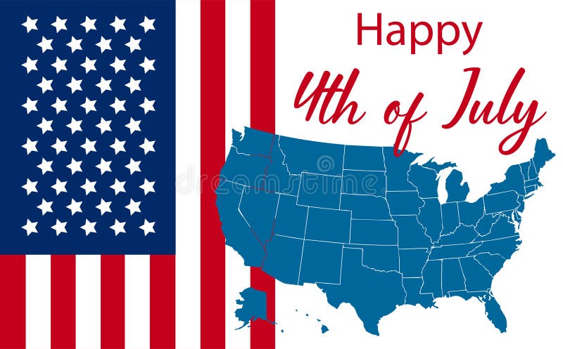 Happy Independence Day Banner USA, 4th of July, Flag of USA. Stock ...