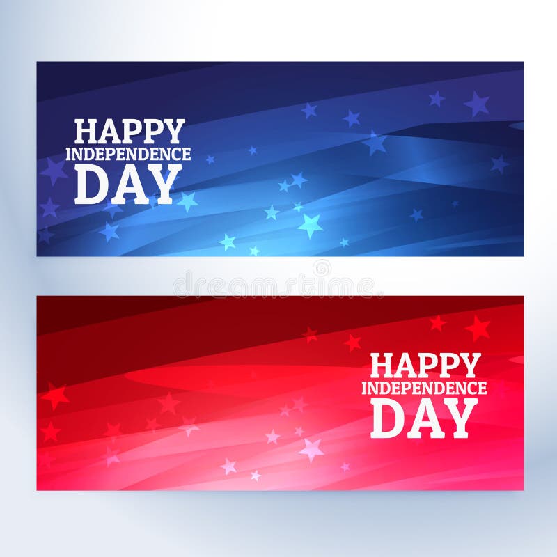 Happy Independence Day Banners Stock Vector - Illustration of ...