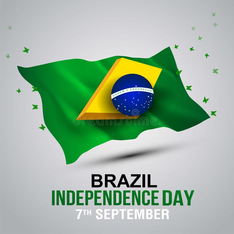Happy Independence Day Brazil 7th September Poster Design. Vector ...