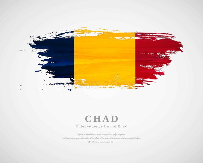 Independence Day of Chad with Flag Stock Illustration - Illustration of ...
