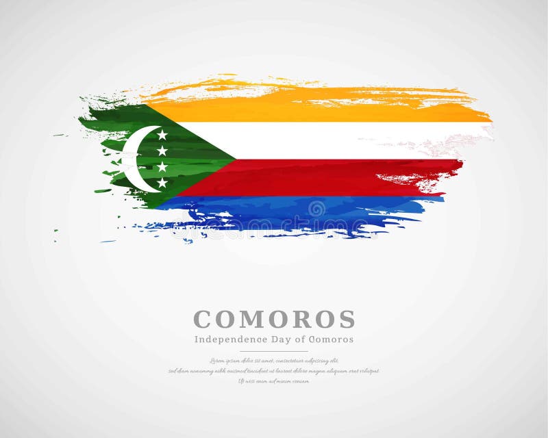 Happy Independence Day of Comoros with Country Flag Vector Stock Vector ...