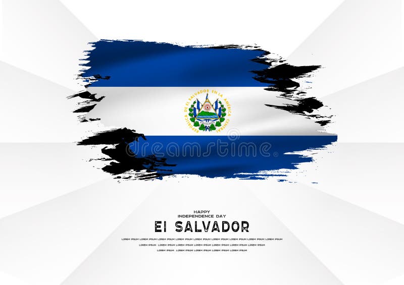 Happy Independence Day Ei Salvador, Ei Salvador Flag Stock Vector ...