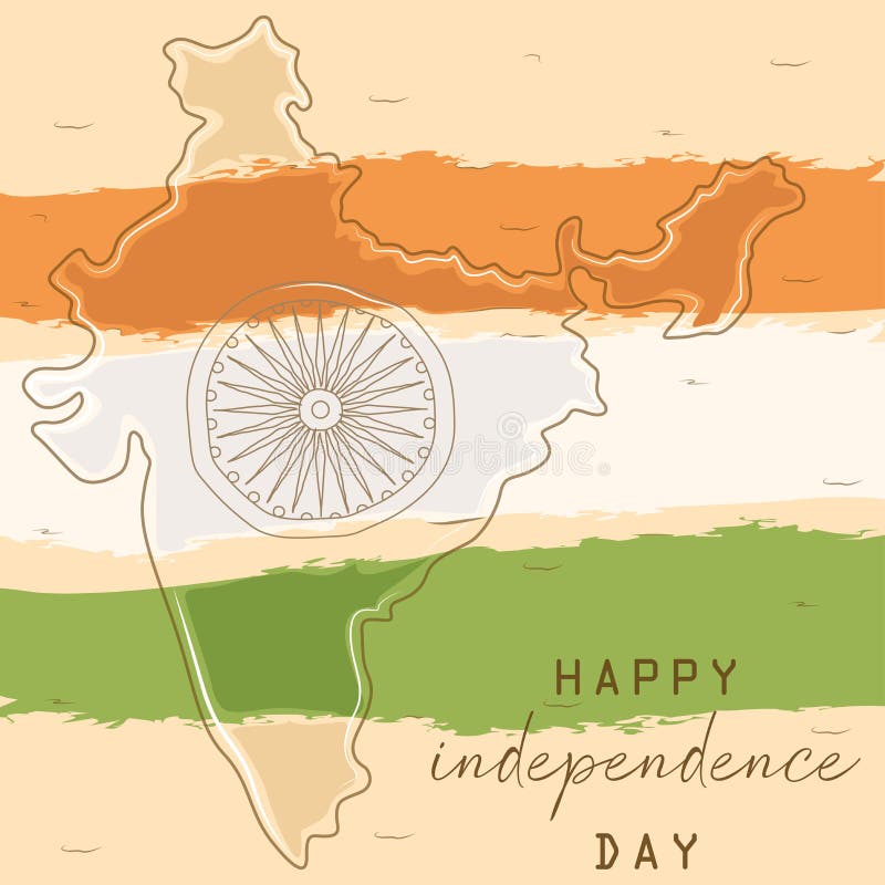 Happy Independence Day of India Stock Vector - Illustration of freedom ...