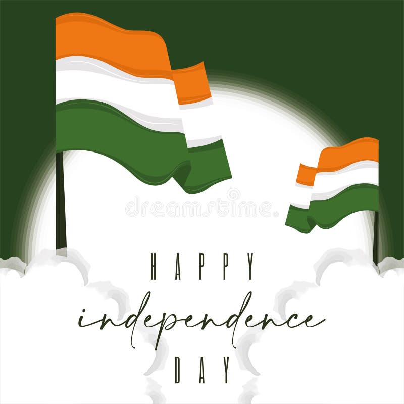 Happy Independence Day of India Stock Vector - Illustration of india ...