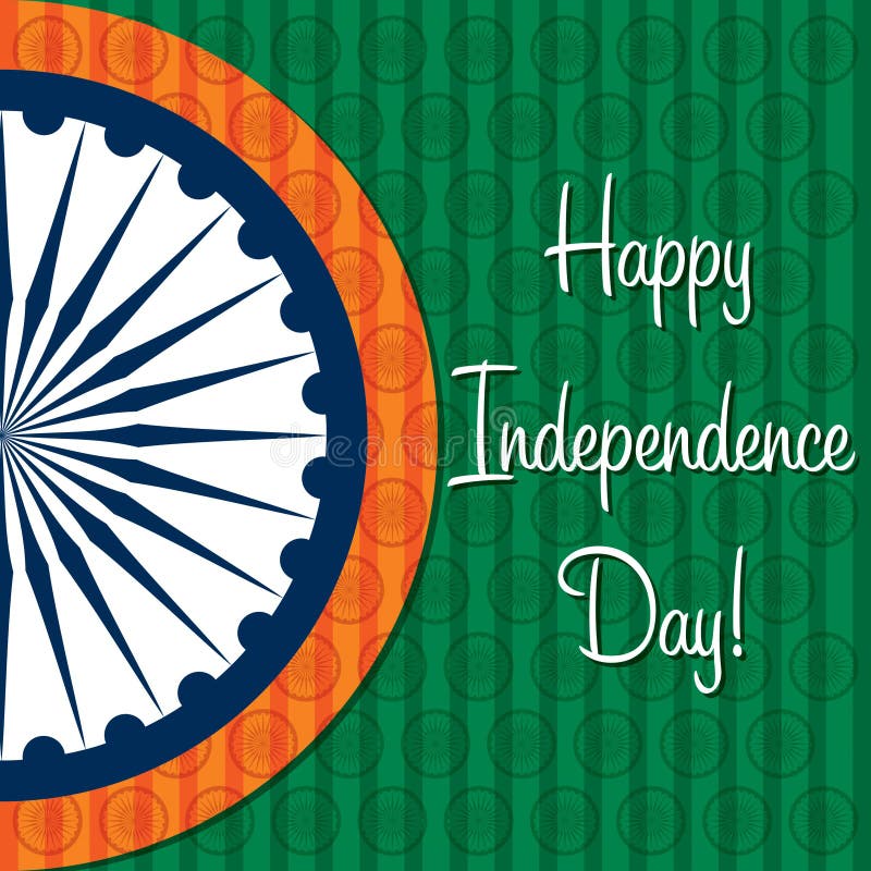 Indian Independence Day Card Stock Vector - Illustration of nation ...