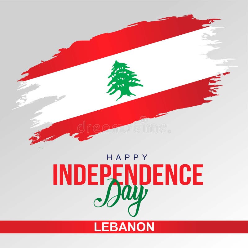 Happy Independence Day Lebanon Greetings. Vector Illustration Design ...