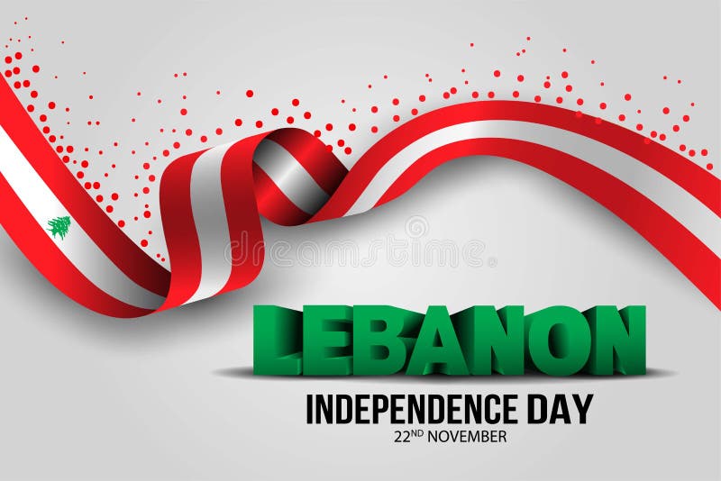 Happy Independence Day Lebanon Greetings. Vector Illustration Design ...