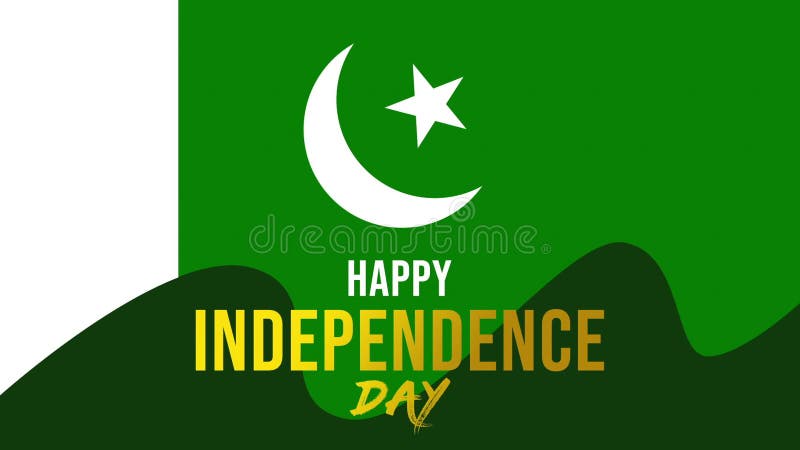 Happy Independence Day Pakistan with Pakistani Flag Background ...