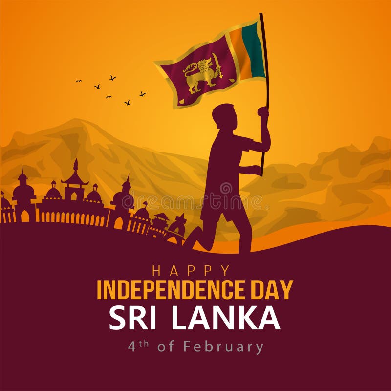 Happy Independence Day Sri Lanka. Abstract Vector Illustration Design ...